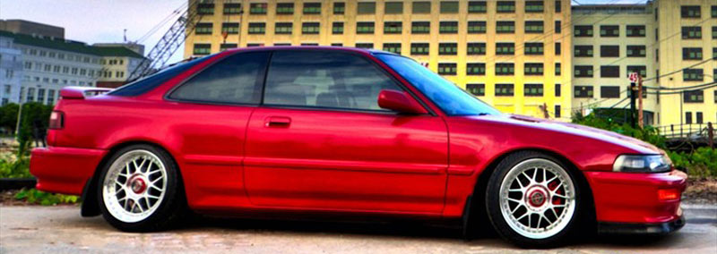 Acura Integra Slammed Red